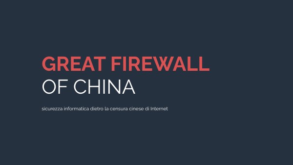 Great Firewall of China