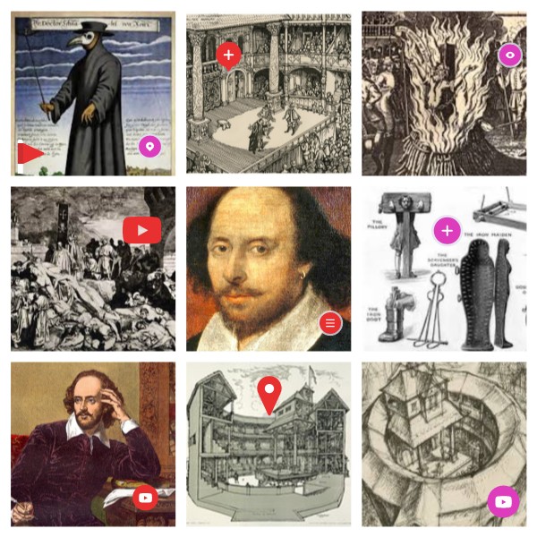 Interactive Image: Shakespeare and Elizabethan Era | Genially
