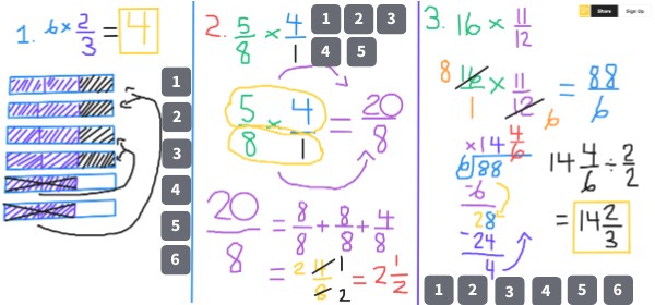 Multiplying Fractions Interactive Image | Genially