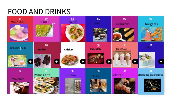 Food and Drinks | Genially