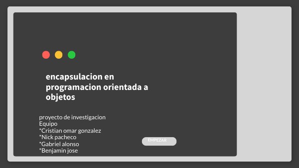 encapsulacion programacion orientada a objetos