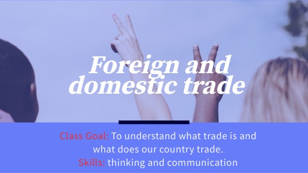 Foreign and domestic trade 4th 3T