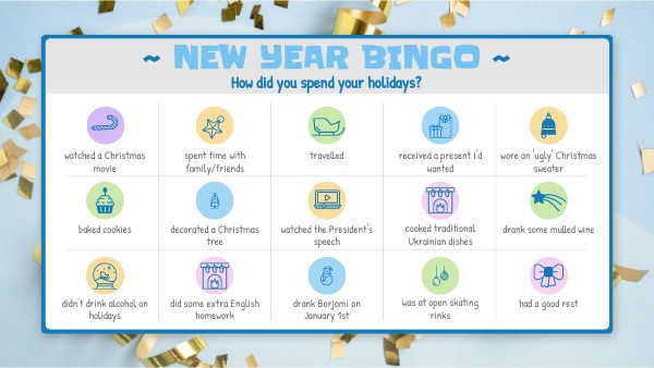 New Year Bingo | Genially