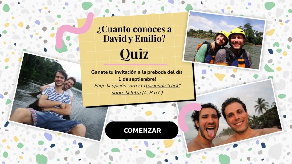 QUIZ BODA EMI&DAVID | Genially