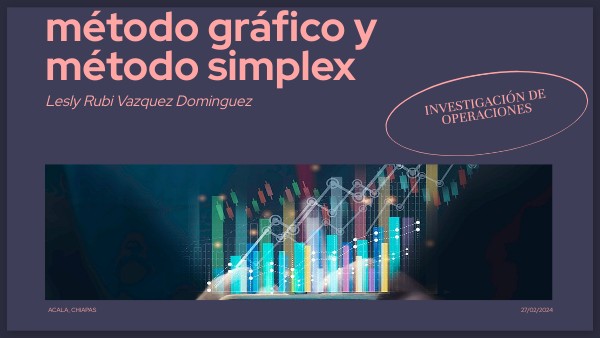 método gráfico y método simplex | Genially