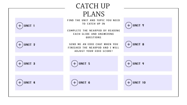 Copy - Catch Up Plans