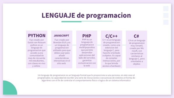 lenguajes de programacion | Genially