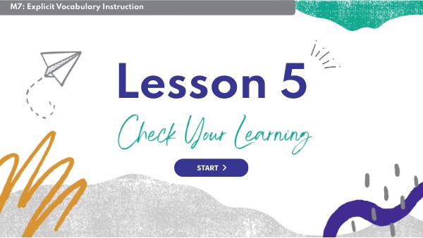 M7L5 Learning Check | Genially