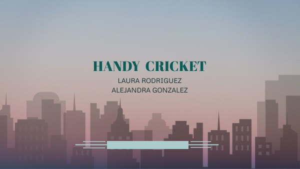 HANDY CRICKET | Genially