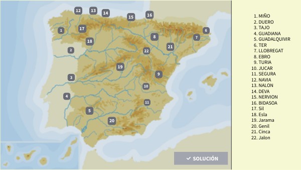 ESPAÑA- MAPA RIOS Y AUTONOMIAS | Genially