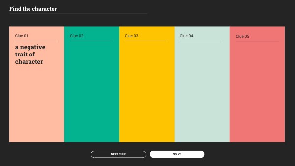 CLUE CHARACTER | Genially