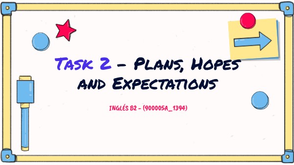 Task 2 - Plans, Hopes and Expectations