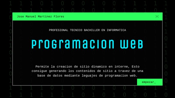 PROGRAMACIO WEB | Genially