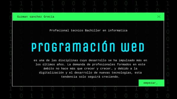 Programacion wed | Genially