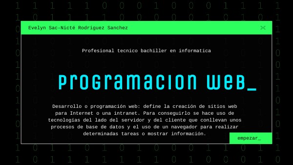 Programación Web | Genially