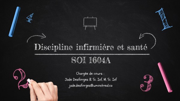 Discipline infirmière et santé - SOI 1604A | Genially