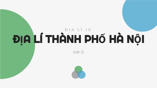 ĐỊA LÍ HÀ NỘI 2