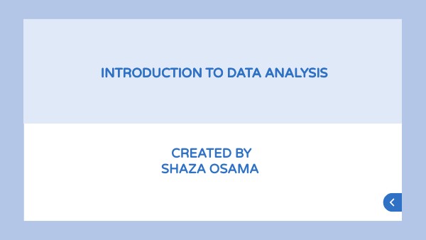 Data Analysis session | Genially