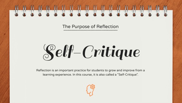 Reflection - Self Critique