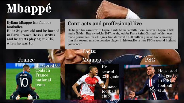 English project:Kyliam Mbappé