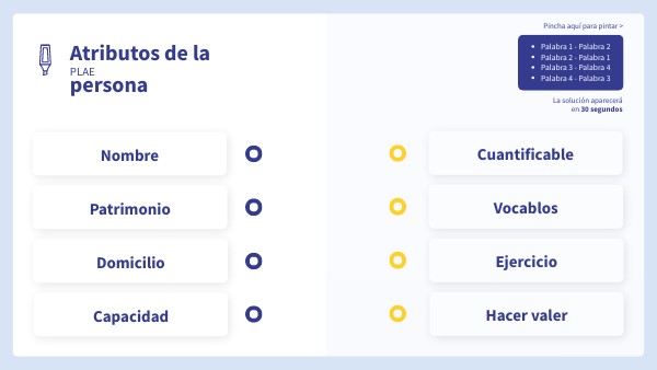 UNE PALABRAS ATRIBUTOS