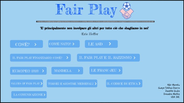 IL FAIR PLAY | Genially