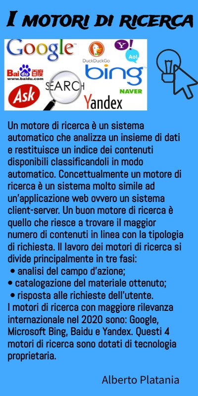 infografica/poster sui motori di ricerca (Alberto Platania)