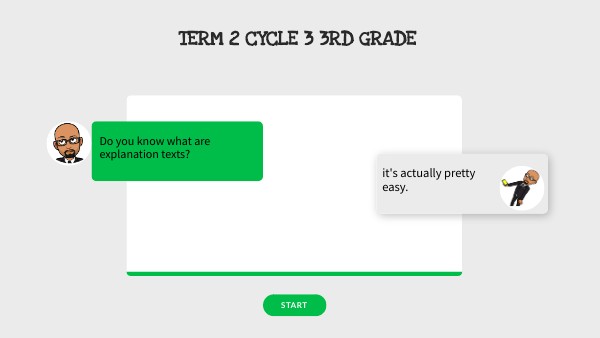 Term 2 Cycle 3 3rd grade.