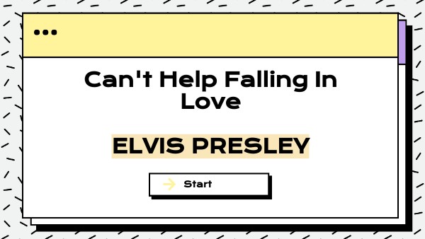 Elvis Presley - Can't Help Falling In Love
