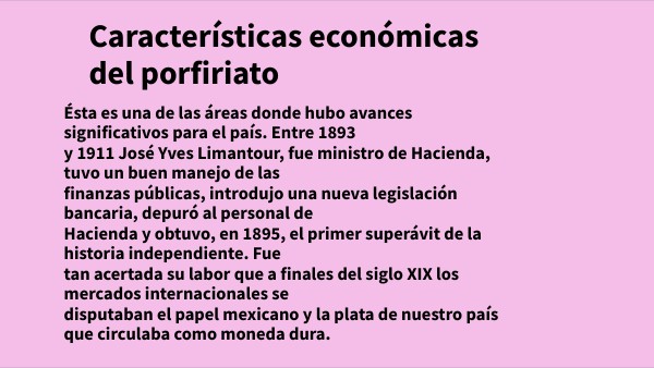El Porfiriato Caracteristicas Porfiriato Characteristics - Educational ...