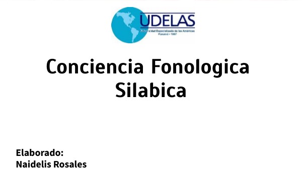 conciencia Fonologica Silabica