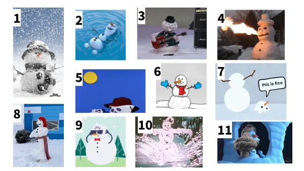 on the scale of snowmen