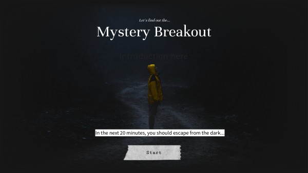 Escape from the dark...