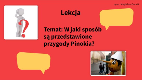 Pinokio - gat. lit., narrator | Genially