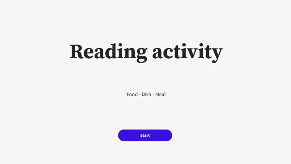 Reading activity | Genially