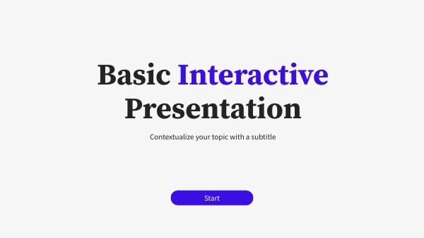 Basic interactive presentation