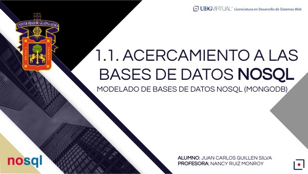 1.1. Acercamiento a las bases de datos NoSQL | Genially