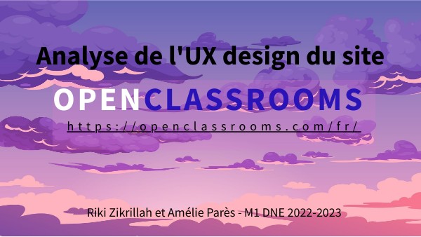 UX design OpenClassrooms | Genially