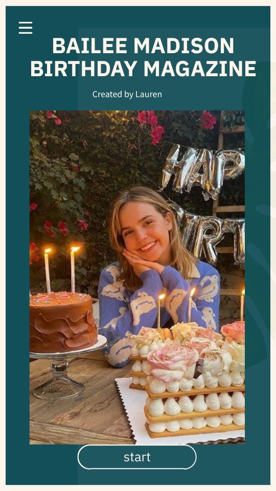 Bailee Madison Birthday Magazine
