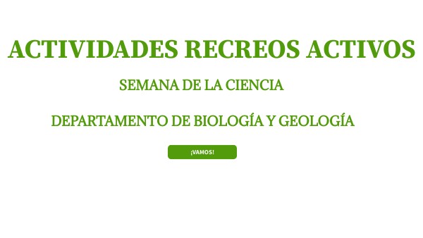 Recreos Activos | Genially