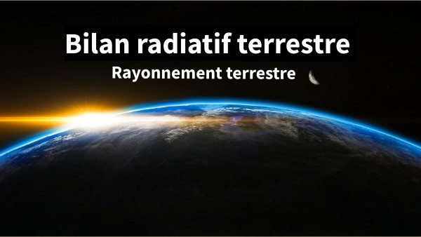 Bilan radiatif terrestre | Genially