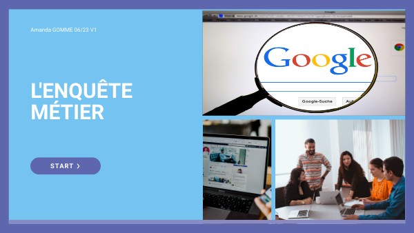 ENQUETE METIER | Genially