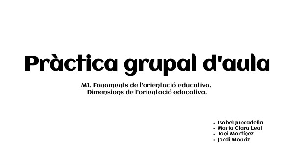 Dimensions Orientació | Genially