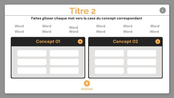 modèle glisser déposer | Genially