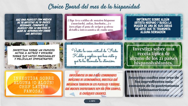 CHOICE BOARD HISPANIDAD | Genially