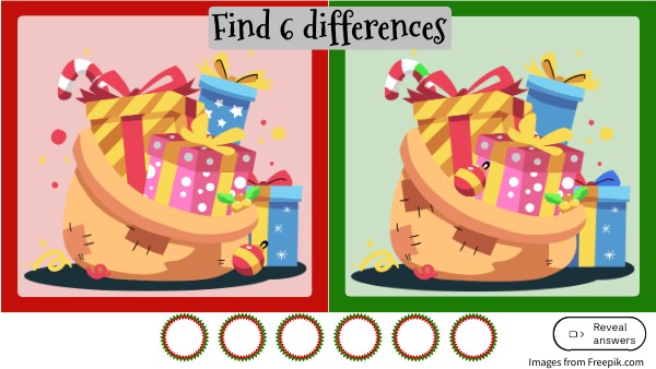 Presents: find the differences