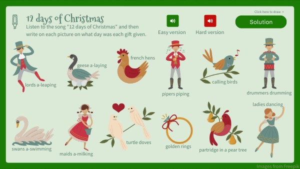 12 days of Christmas | Genially