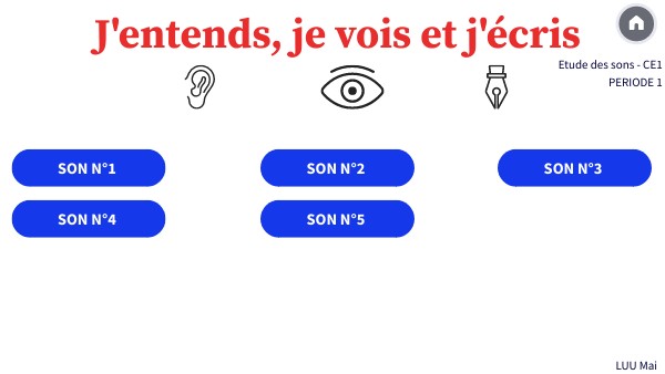 J'entends je vois j'écris | Genially