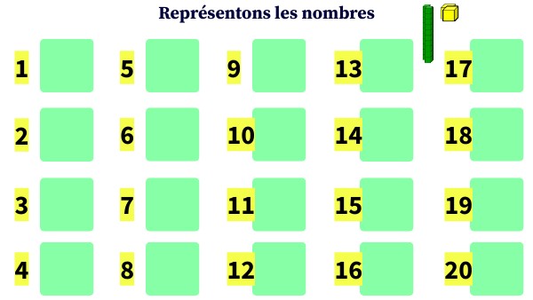 Représenter les nombres tableau