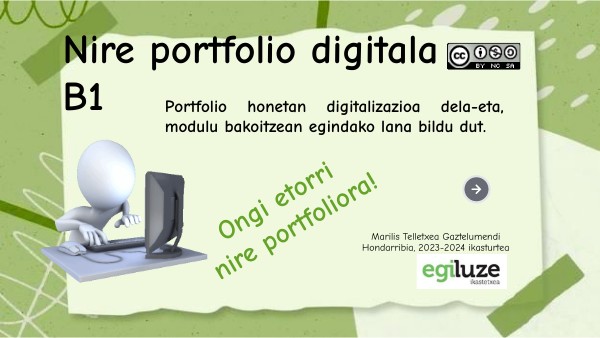 Nire portfolio digitala B1 | Genially